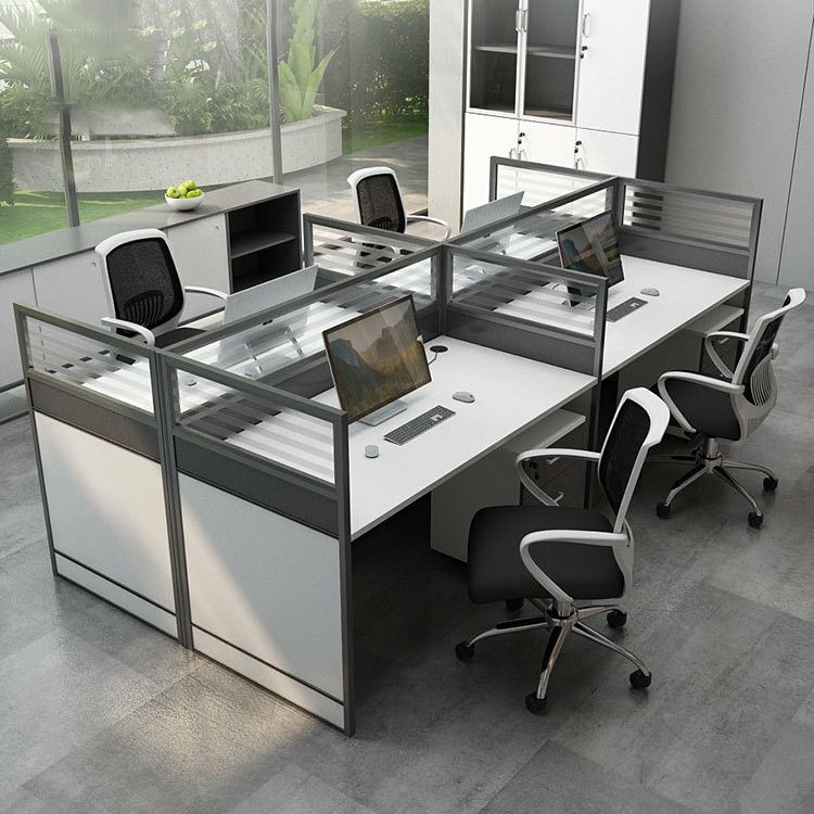 4-Seater Modular Office Workstation - Ideal Furniture