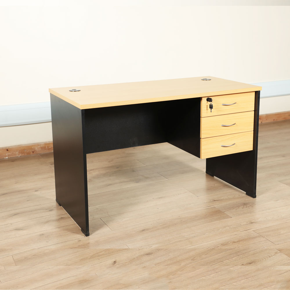 Standard office desk -Walnut – Ideal Furniture